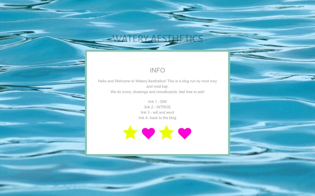 WATERY AESTHETICS